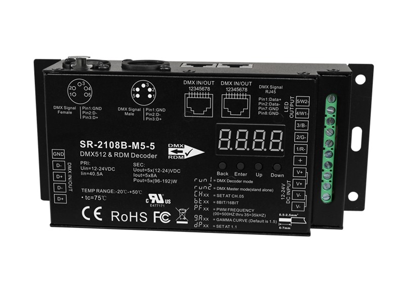 Master Slave Modes Switchable DMX512 RDM Controller SR 2108B M5 5
