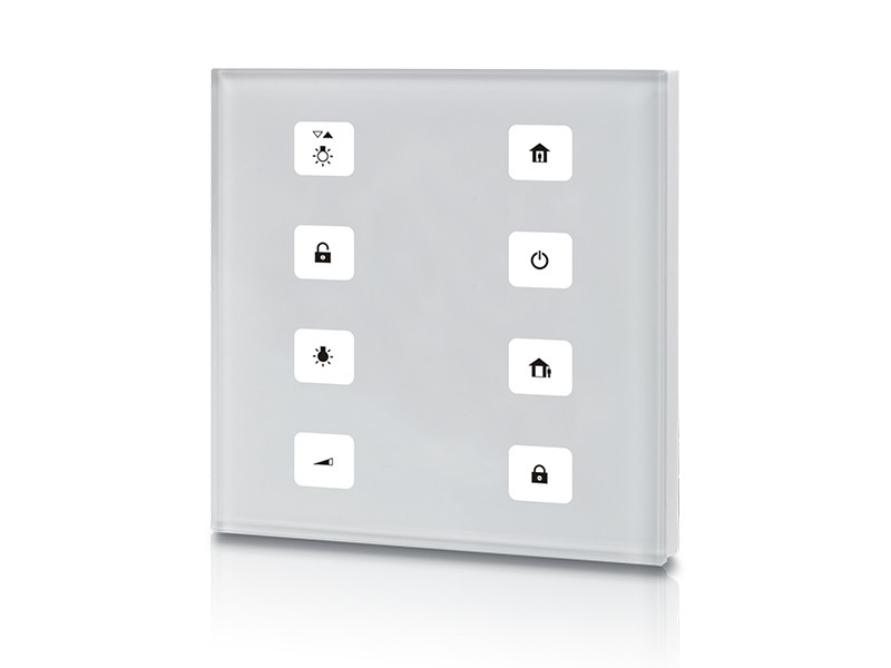 Ultra Slim 8-Key Glass KNX Touch Panel SR-KN9551T8