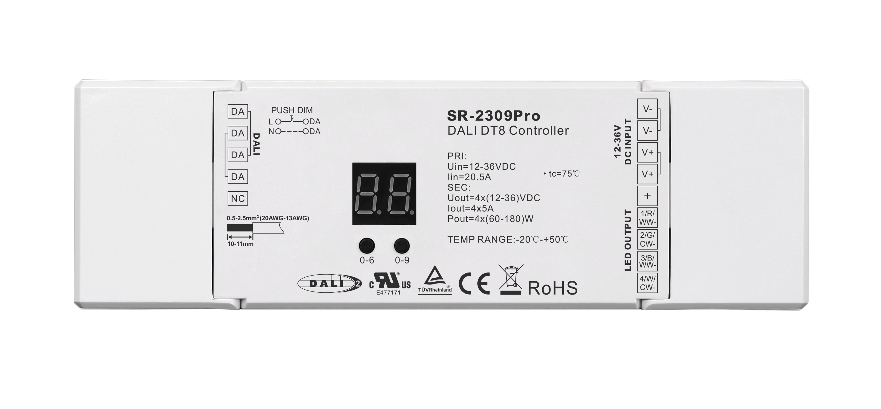 6 in 1 Multi-functional Enabled Professional DALI DT8 LED Controller SR ...