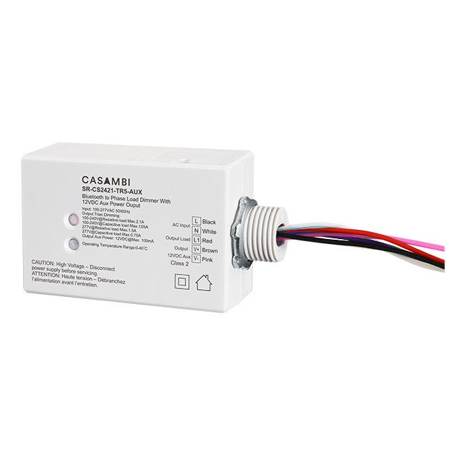 Casambi Phase Load Dimmer with 12V Aux Output SR-CS2421-TR5-AUX