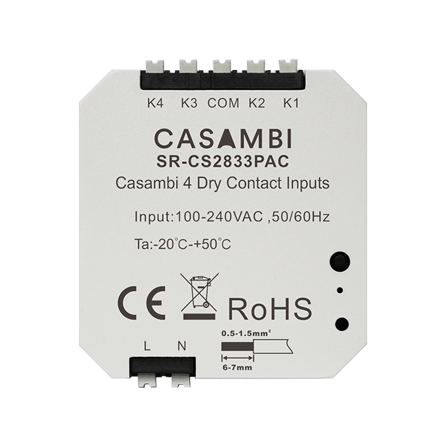Casambi Push button Coupler SR-CS2833PAC