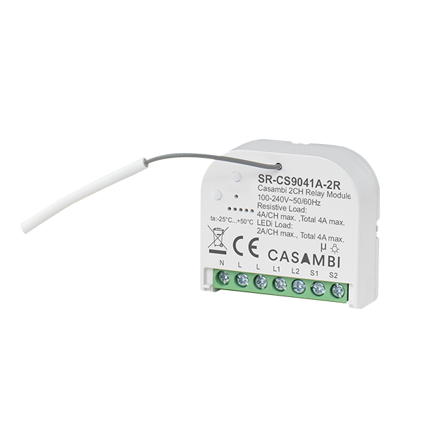 Casambi 2CH Smart Relay Module SR-CS9041A-2R