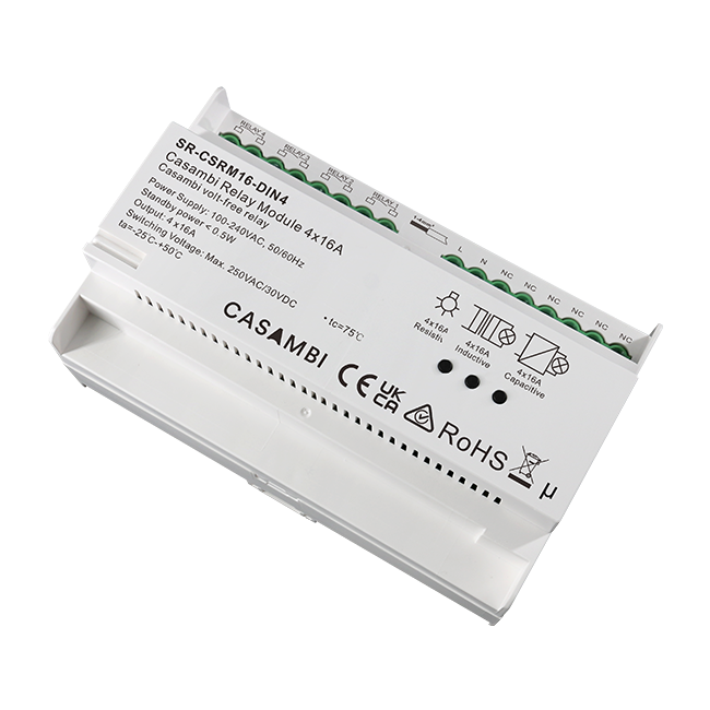 4 Channels DIN Rail Casambi Relay SR-CSRM16-DIN4