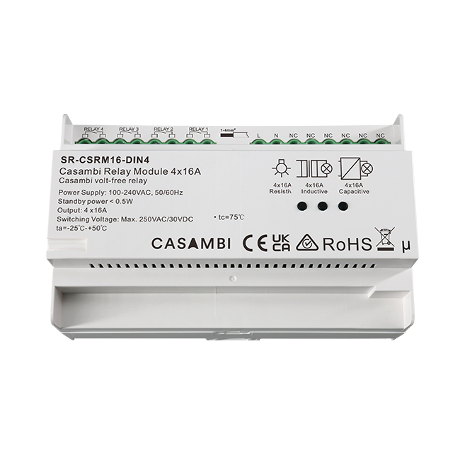 4 Channels DIN Rail Casambi Relay SR-CSRM16-DIN4