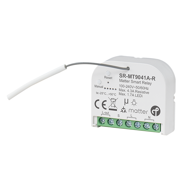 Matter Over Thread + ZigBee Dual Tech Smart Relay Module SR-MT9041A-R