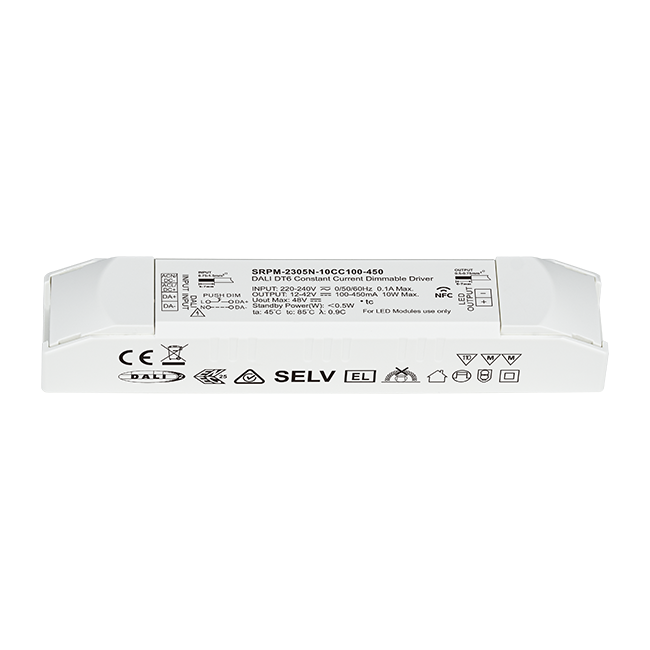 10W Mini DALI DT6 NFC LED Driver (Constant Current) SRPM-2305N-10CC100-450