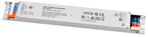 40W NFC Programmable DALI DT6 Non-SELV Long Metal Casing LED Driver(Constant Current) SRPL-2305N ...