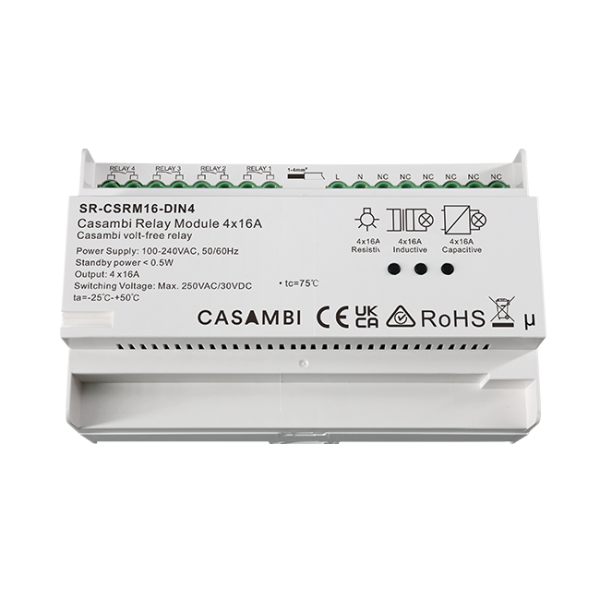 4 Channels DIN Rail Casambi Relay SR-CSRM16-DIN4