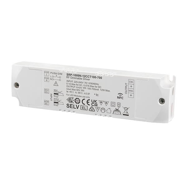 12W 2CH RF NFC Enabled LED Driver (Constant Current) SRP-1009N-12CCT100-700