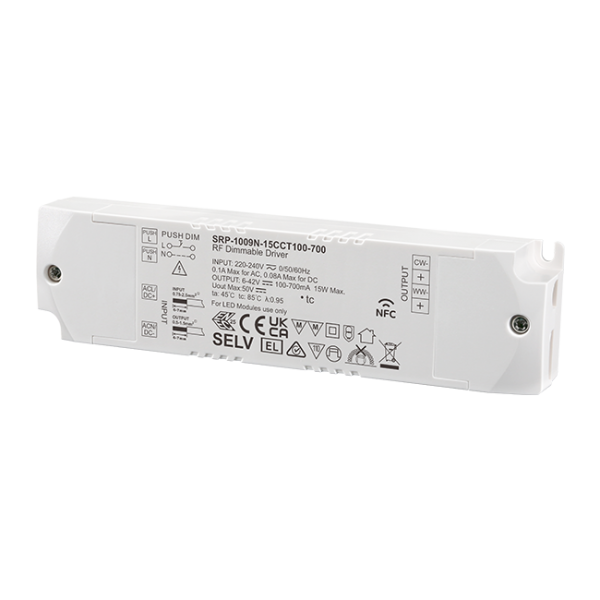 15W 2CH RF NFC Enabled LED Driver (Constant Current) SRP-1009N-15CCT100-700