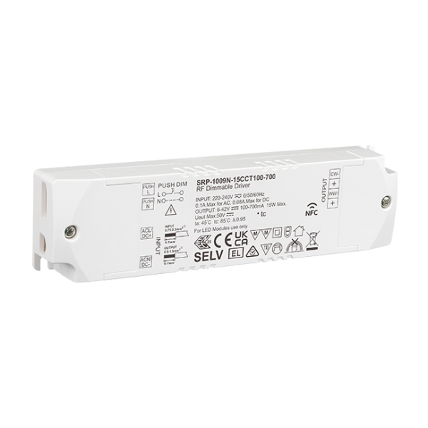 15W 2CH RF NFC Enabled LED Driver (Constant Current) SRP-1009N-15CCT100-700