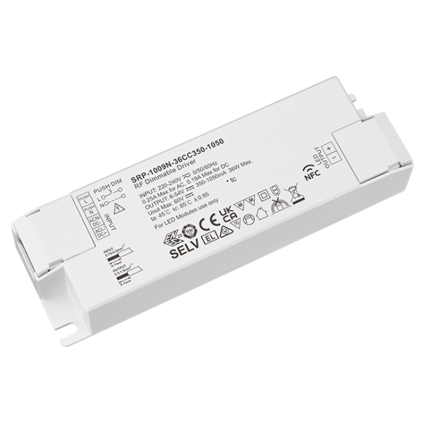 36W RF NFC Enabled LED Driver (Constant Current) SRP-1009N-36CC350-1050
