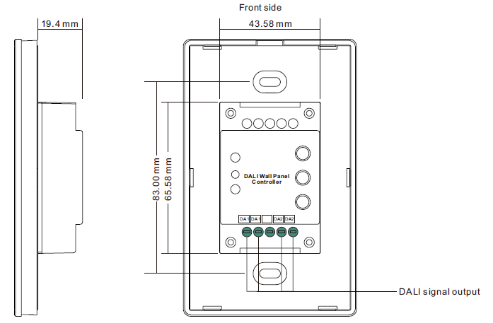 6-Key DALI Wall Switch Touch Panel SR-2422T6-DA2(US)
